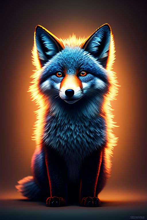 crazy-hornet480: Furry, blue fox wearing bandanna standing on two legs