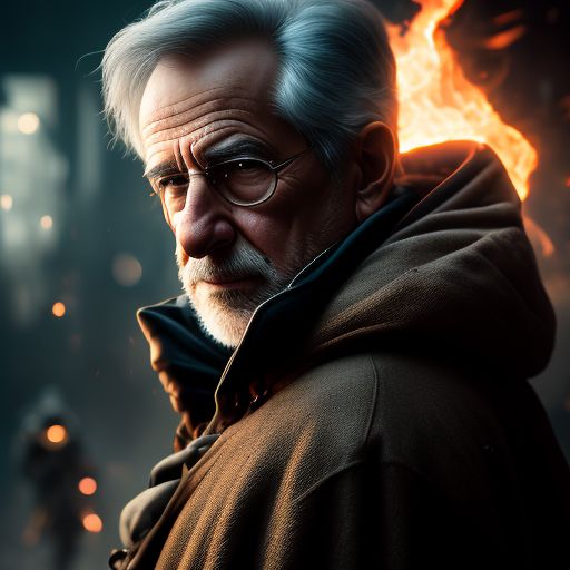 brisk-coyote208: action portrait of an old man who controls light, one ...