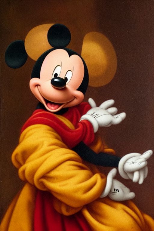 Mickey Mouse In Prayer