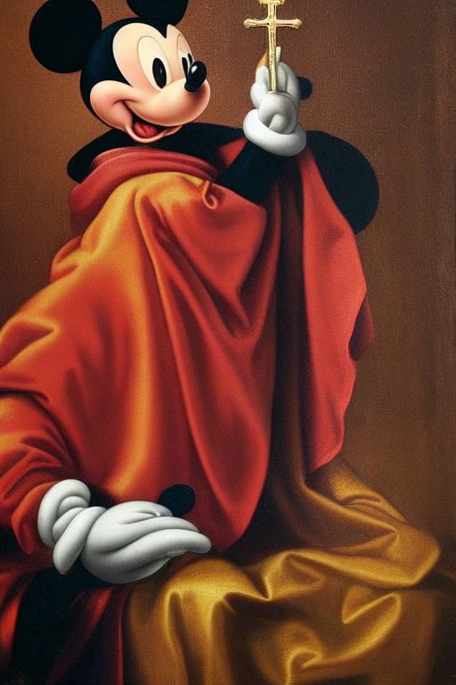 Mickey Mouse In Prayer