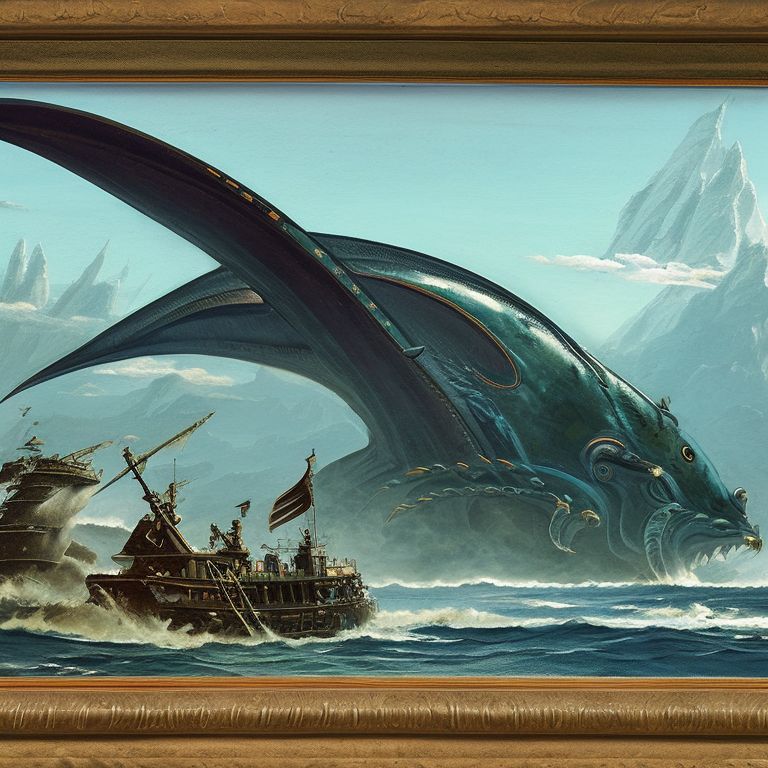 Vintage Sea Monster Art