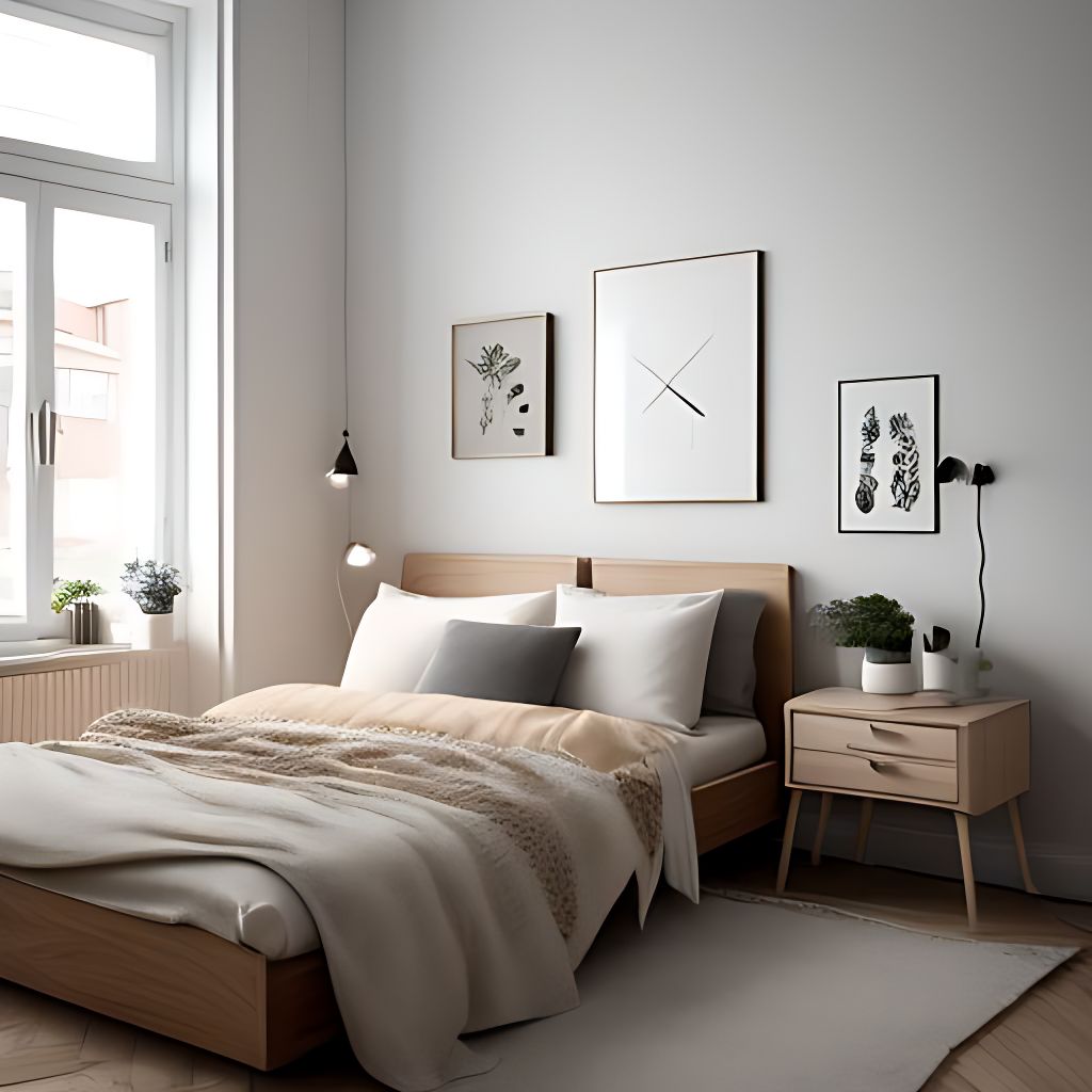 AigarsR: Scandinavian style bedroom mockup with natural wood furniture ...