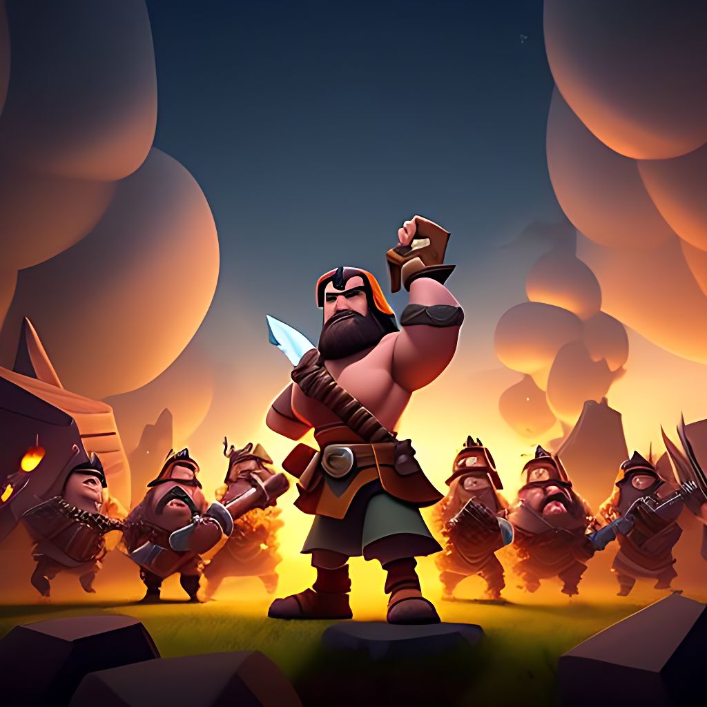 Barbarian Clash Of Clans Face
