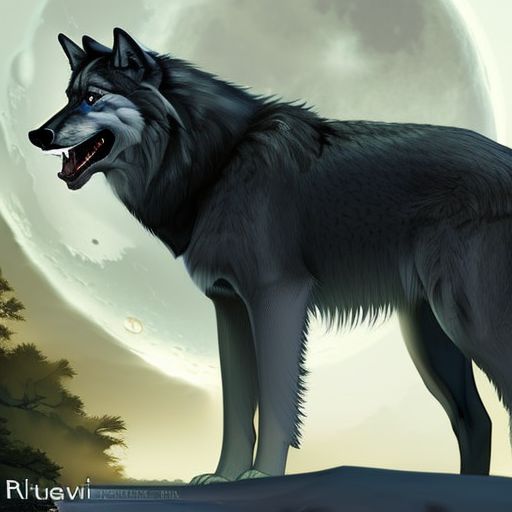 Anime Drawings Of Wolves Howling