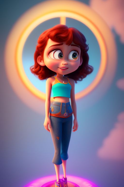 darling-worm587: Avery, Standing Centered, Pixar Style, 3D Style ...