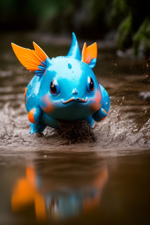 PolyCrumbs: Gritty realistic photo of cute leathery Mudkip from Pokemon ...