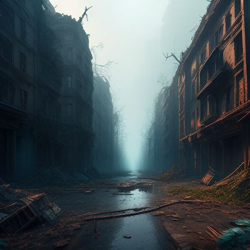 Abandoned Dark City Background