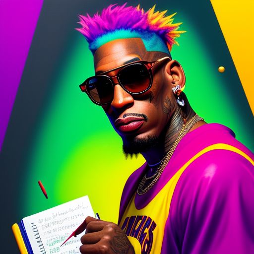 Dennis Rodman Green Hair