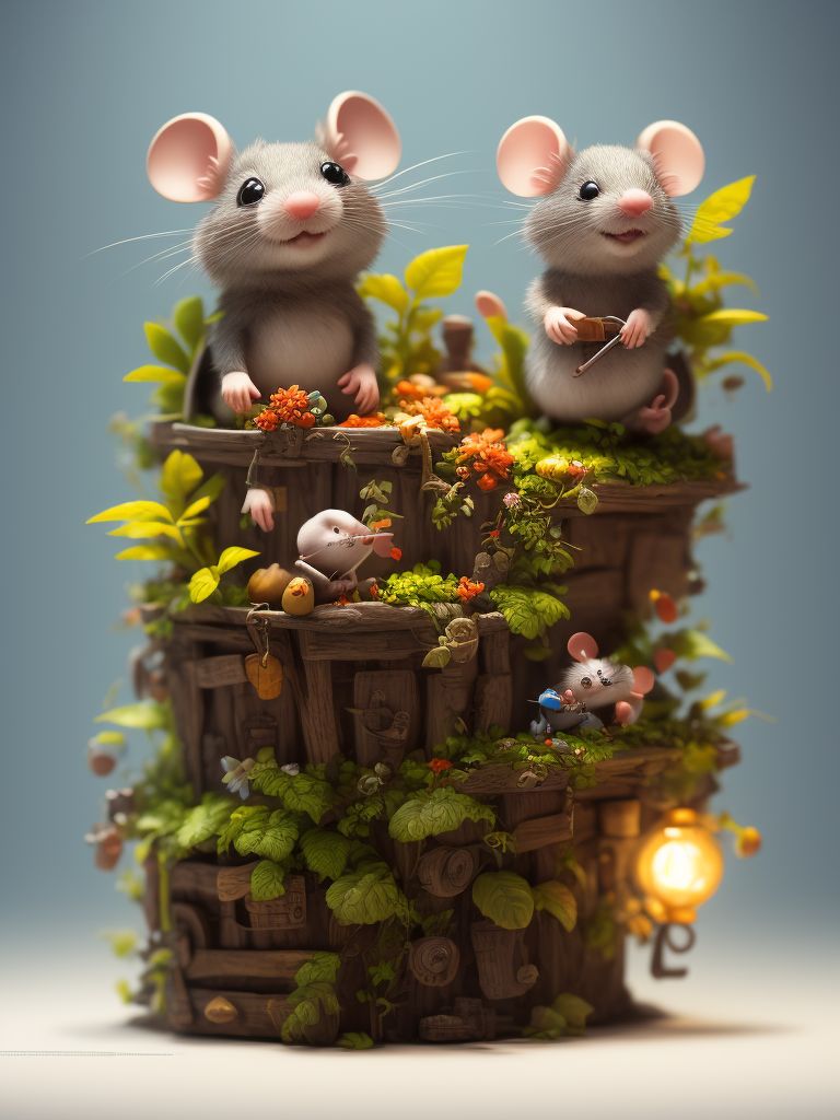 greedy-toad467: A smilling realistic mouse on a white background ...