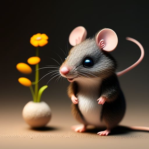 greedy-toad467: smilling realistic mouse on a white background cartoon ...