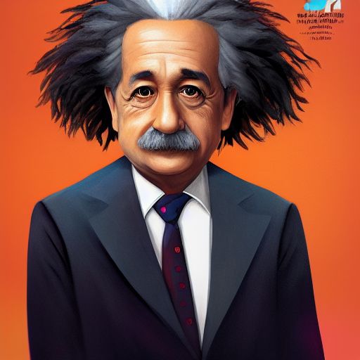 inborn-tiger881: Character portrait of Albert Einstein, standing on ...