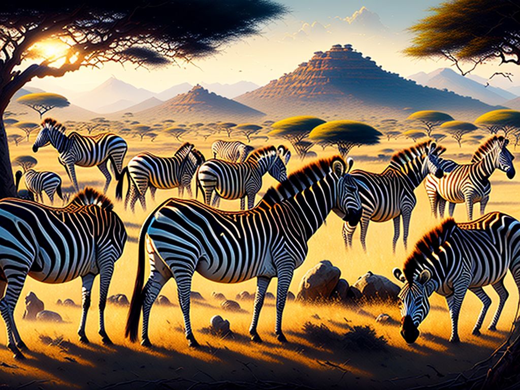 Zebras Landscape