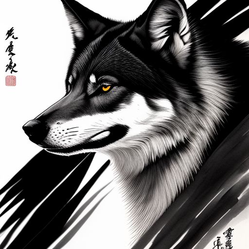 Chinese Wolf Art