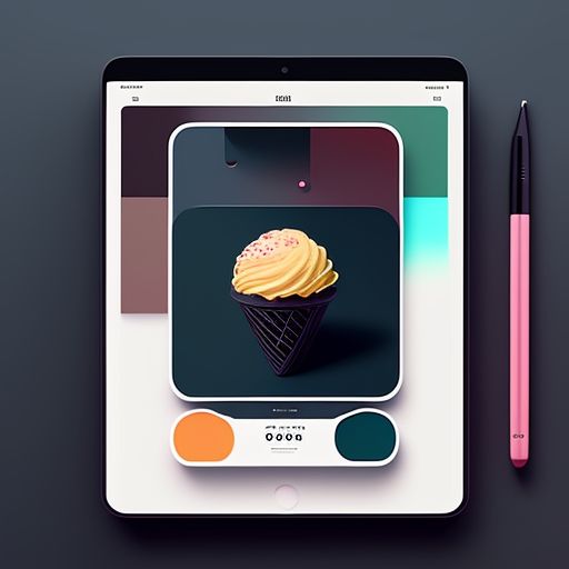 honest-eagle51: photography of an ipad with a modern user interface of ...