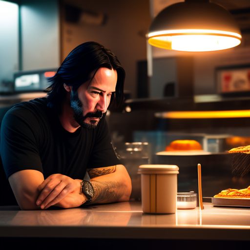 taylorbeck: Keanu Reeves working in a sandwich shop