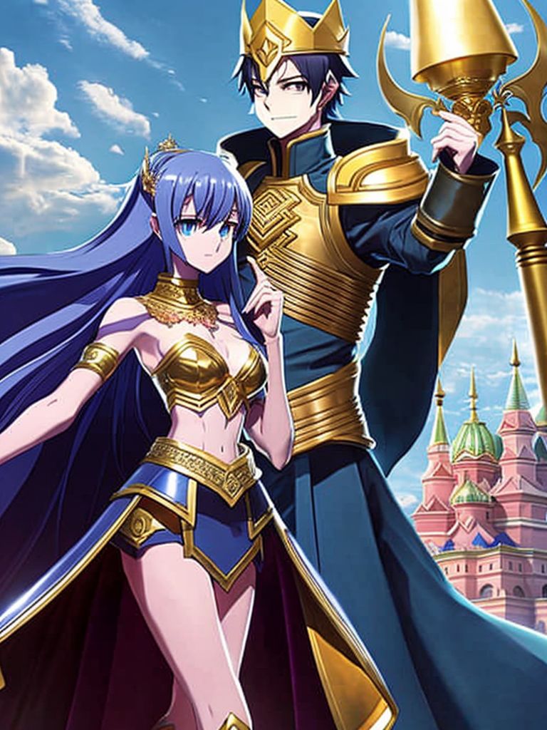 stained-lark500: Aetheria: King Arcturus and Queen Celestia, doodles, full body character ...