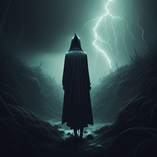 murky-chough64: Robed female foreground looking back, forest background ...