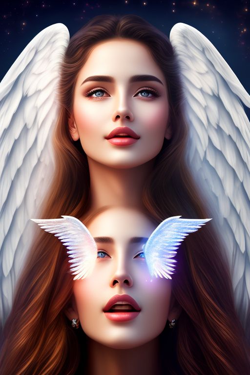 Realistic Angel Wings Painting