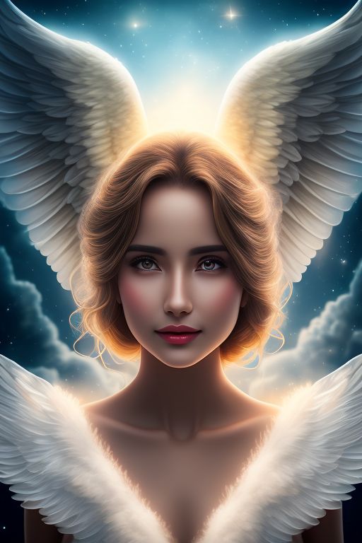 Realistic Angel Wings Painting