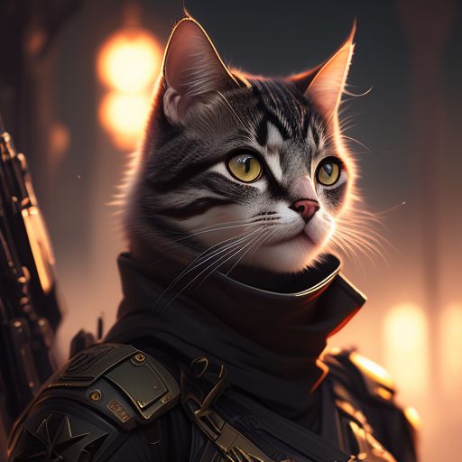 Cat In Army Uniform