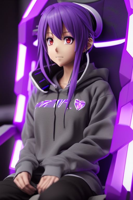 Anime Boy Sitting On Chair