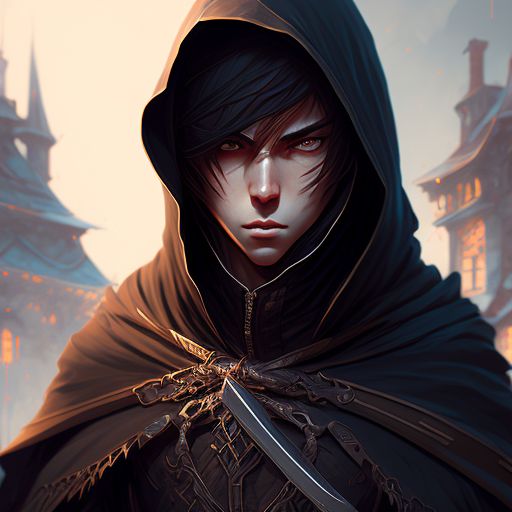 Anime Assassin Girl With Daggers