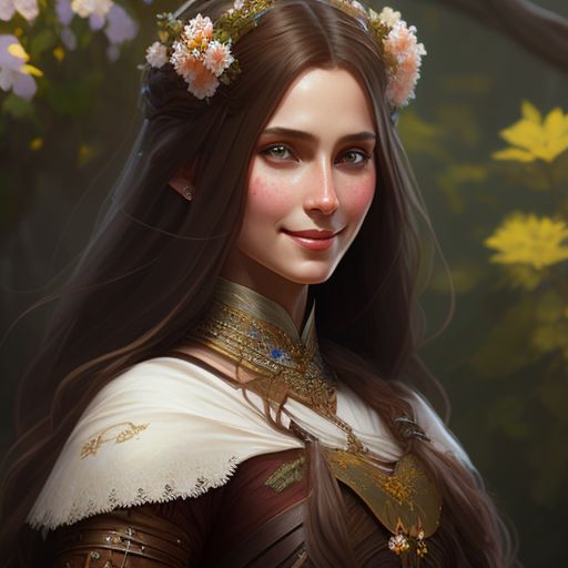 profuse-ram578: full-length portrait of a female half-elf with long ...