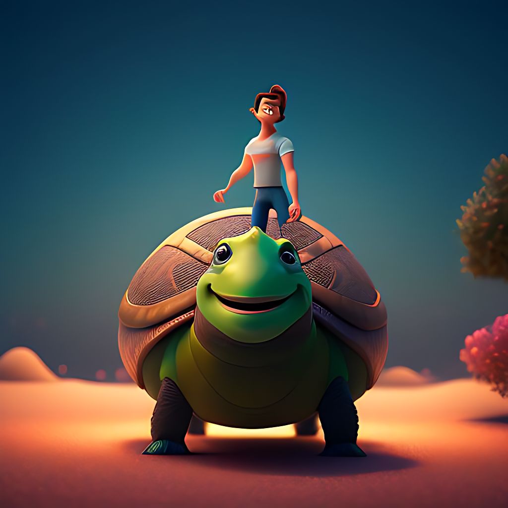 Laughing Turtle Cartoon