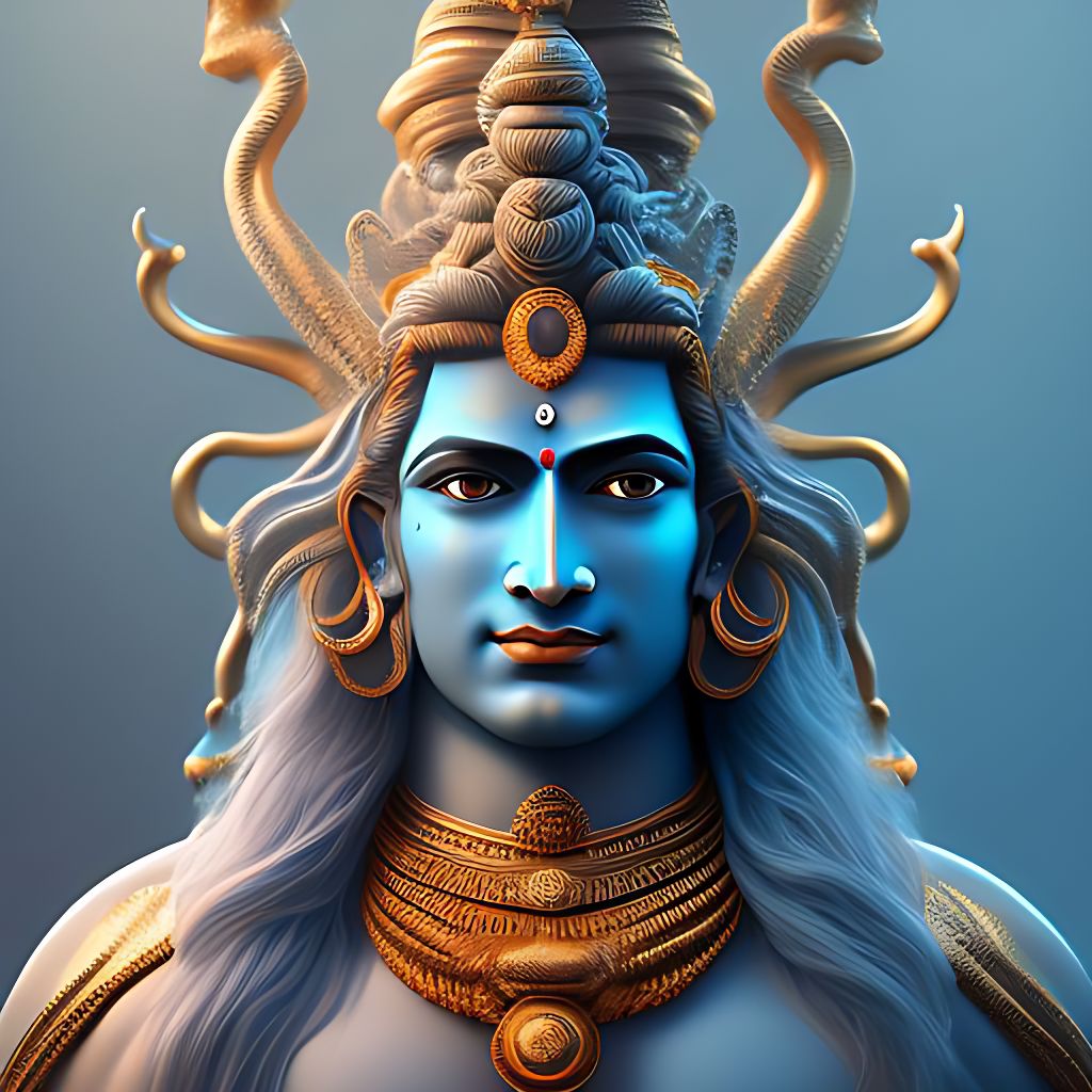 Blue Hindu God
