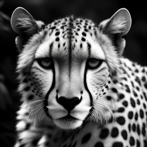 Cheetah Black And White