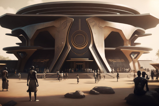 teeming-ibis510: aerial view of circular building