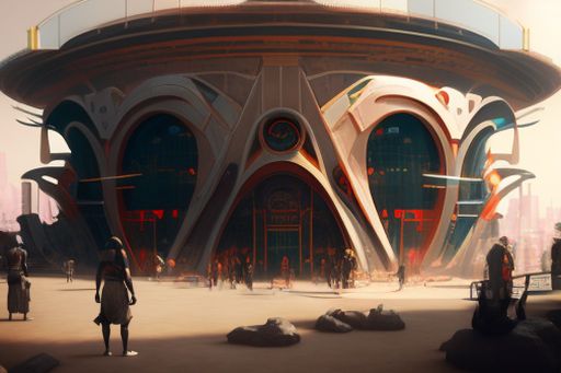 teeming-ibis510: aerial view of circular building