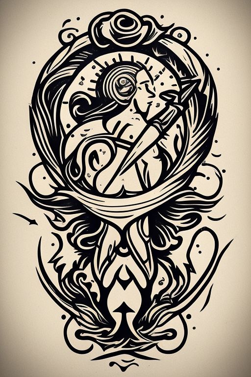 Simple Aquarius Tattoo Designs