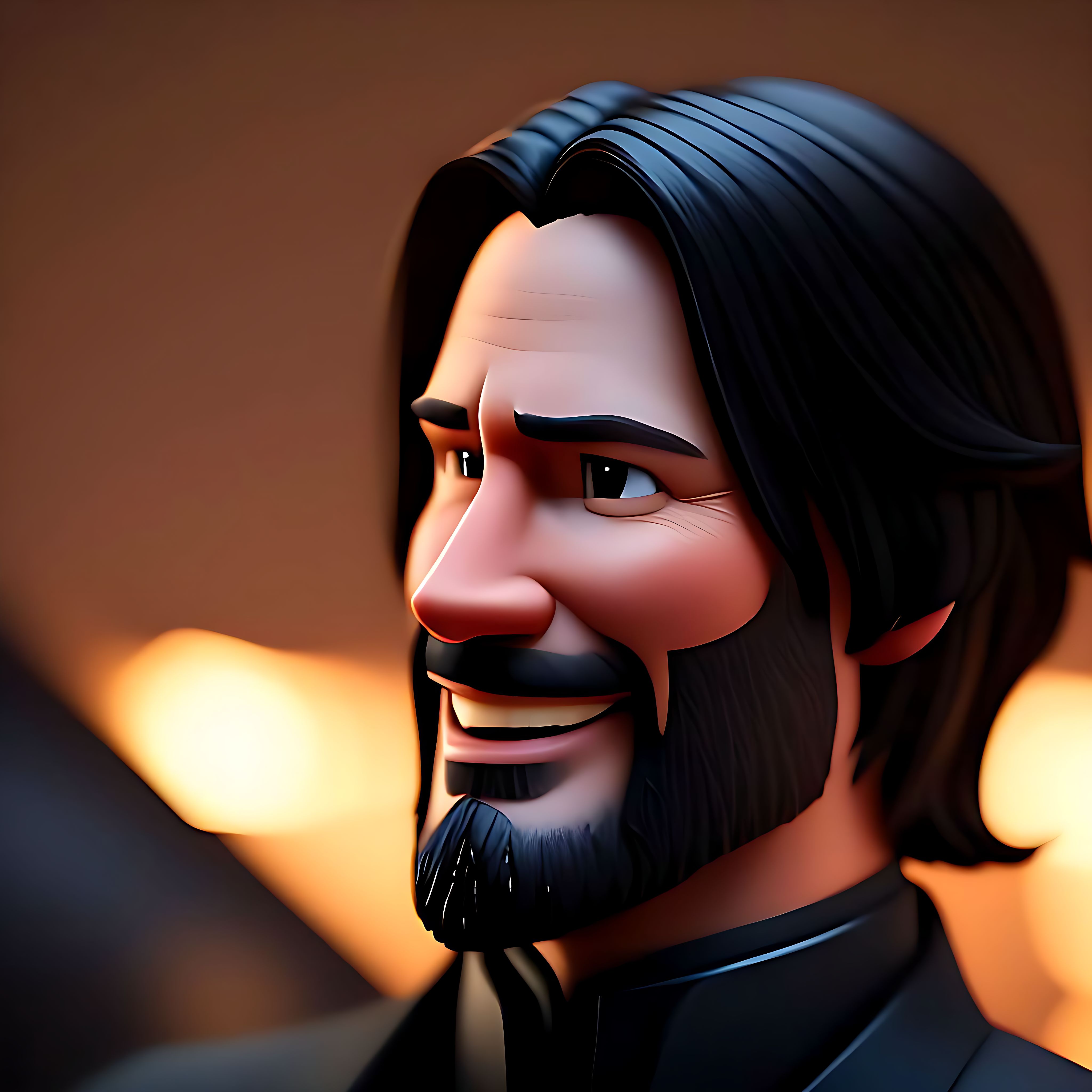 NaatuWick: john wick smiling at his phone
