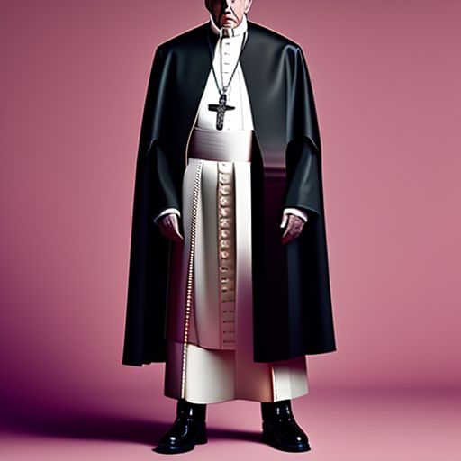 Pope Francis, full body photo, Trendy, high fashion, cyberpunk, bold ...