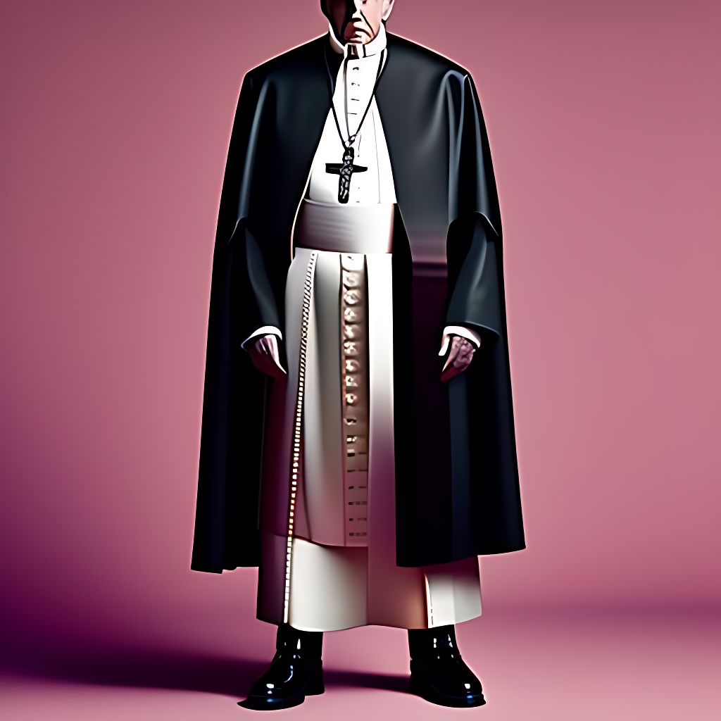 Pope Francis, full body photo, Trendy, high fashion, cyberpunk, bold ...