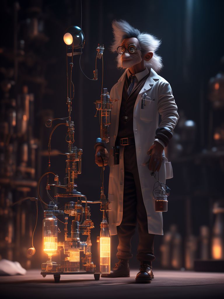 hard-lion171: mad scientist whole body in lab coat