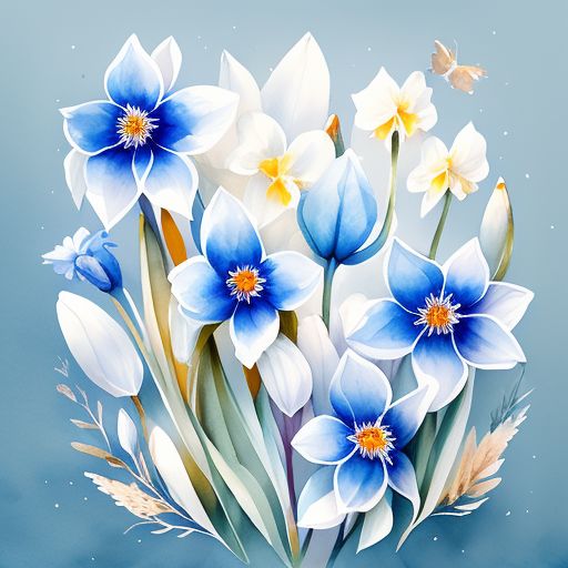 musty-hawk807: blue daffodilses