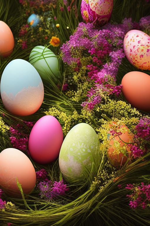 Ben.Gaum: easter background with eggs