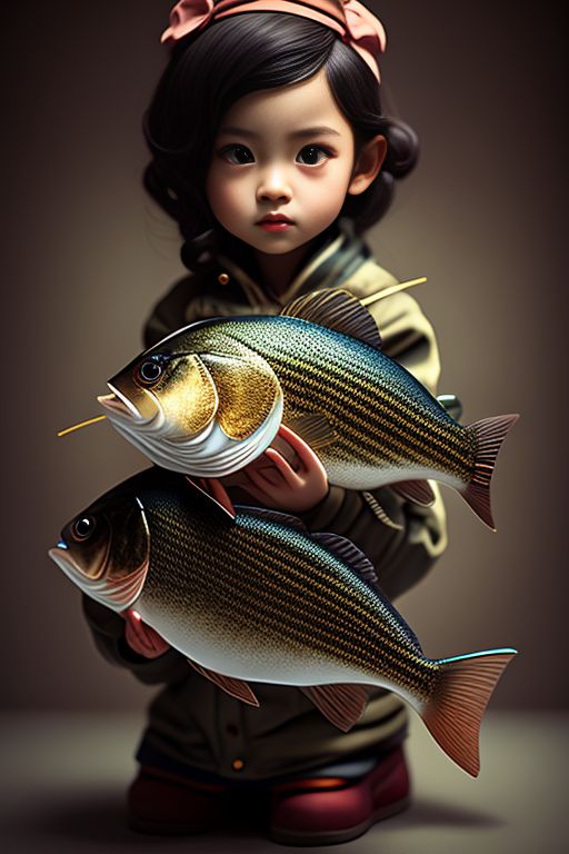 Zeuocean: little bass caught by a boy creature