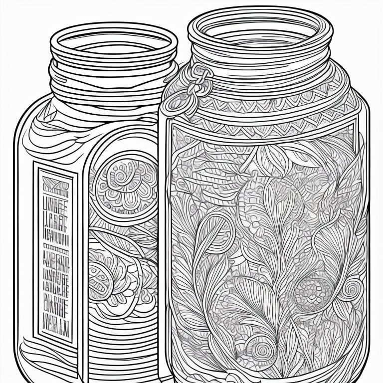 Mason Jar Coloring Pages