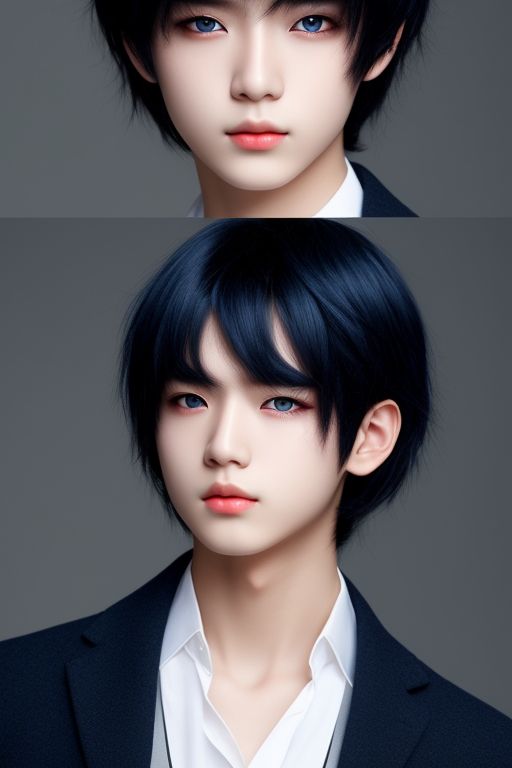 Black Hair Pale Skin Guy