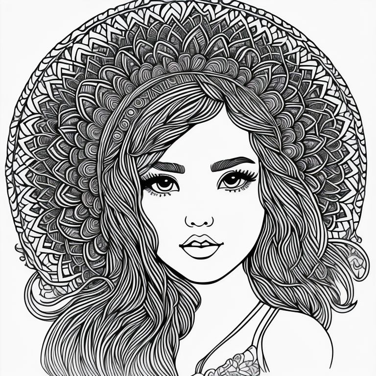 Girly Mandala Coloring Pages