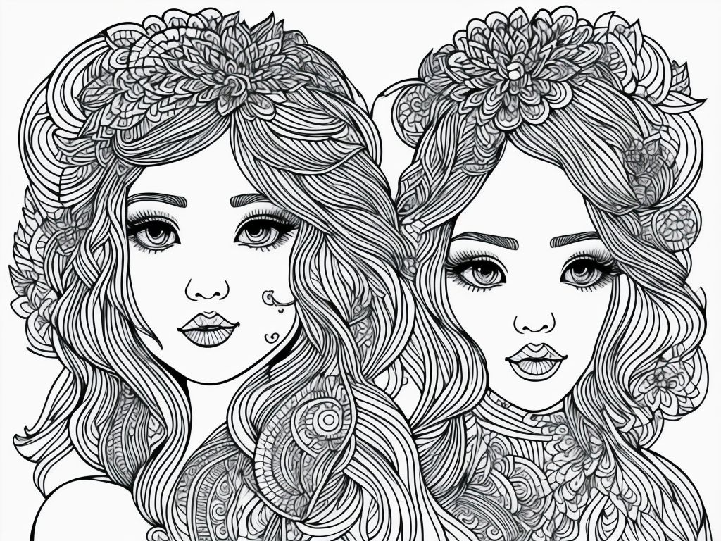 Girly Mandala Coloring Pages