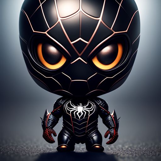 closed-emu593: cute black venom spiderman, posing like cute hero, good ...
