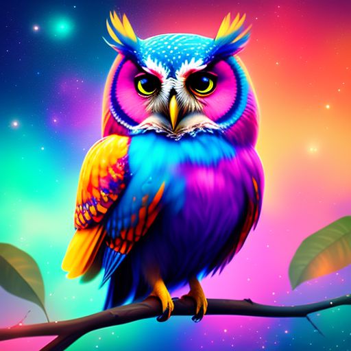 Animated Colorful Owls