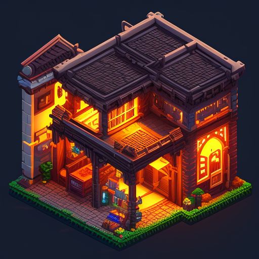 addison: pixel art of top-down style house interior