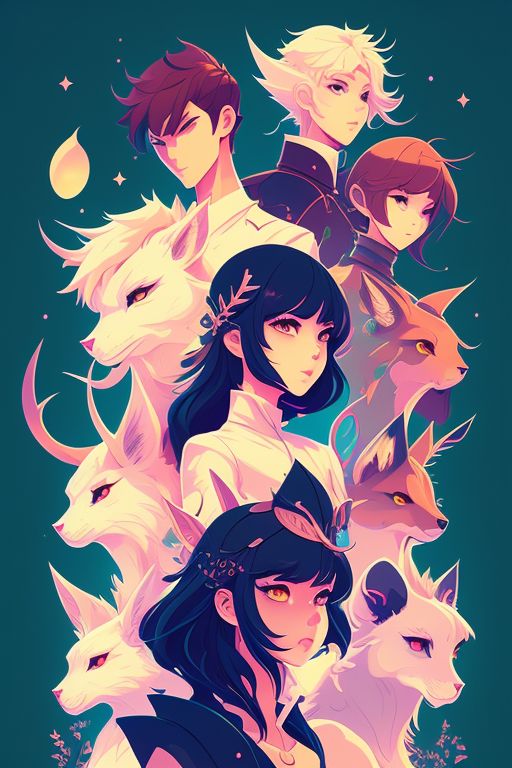 addison: Magical creatures in clean cel shaded vector art.