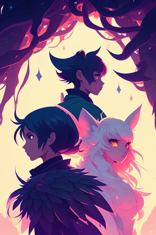 addison: Magical creatures in clean cel shaded vector art.