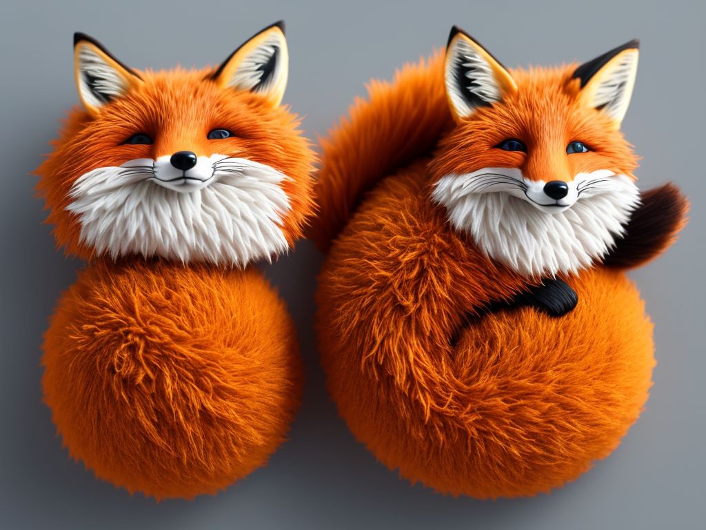tangible-gaur4: a fox trying to roll itself into a fluffy ball